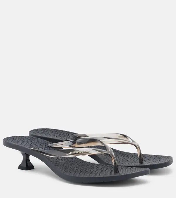 Tory Burch Thong Heeled Sandals - Black