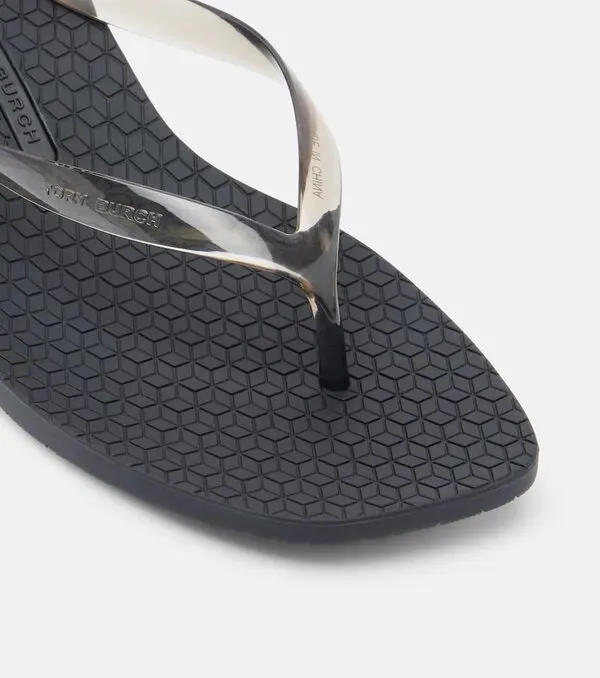 Tory Burch Thong Heeled Sandals - Black