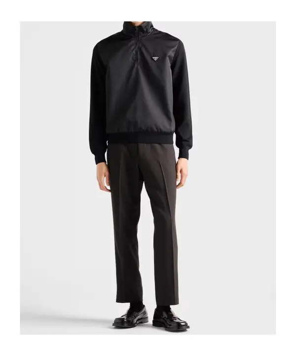 Prada Superfine Wool Half-zipper Sweater