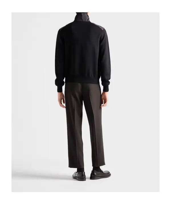 Prada Superfine Wool Half-zipper Sweater