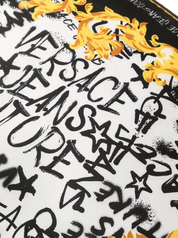 Versace Logo-print Silk Scarf