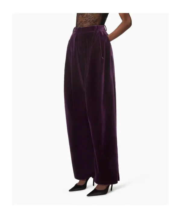Nina Ricci Wide-leg Velvet Pants
