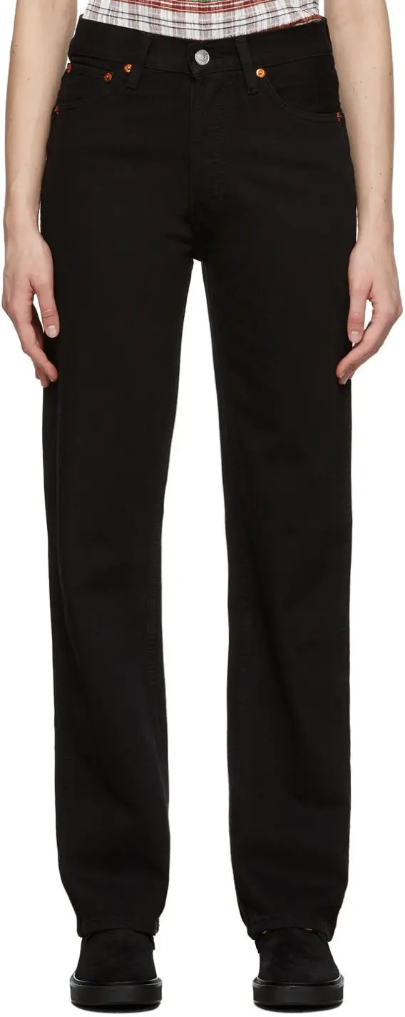 RE/DONE High-rise Stove Pipe Jeans