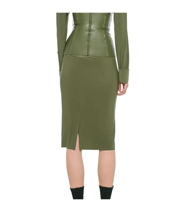 Norma Kamali High-waist Pencil Skirt