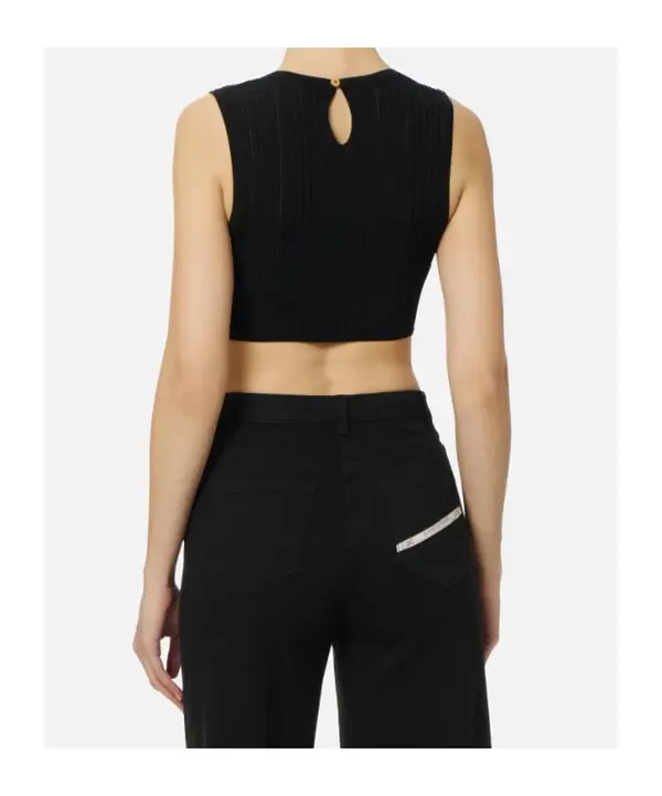 Elisabetta Franchi V-neck Sleeveless Knitted Top