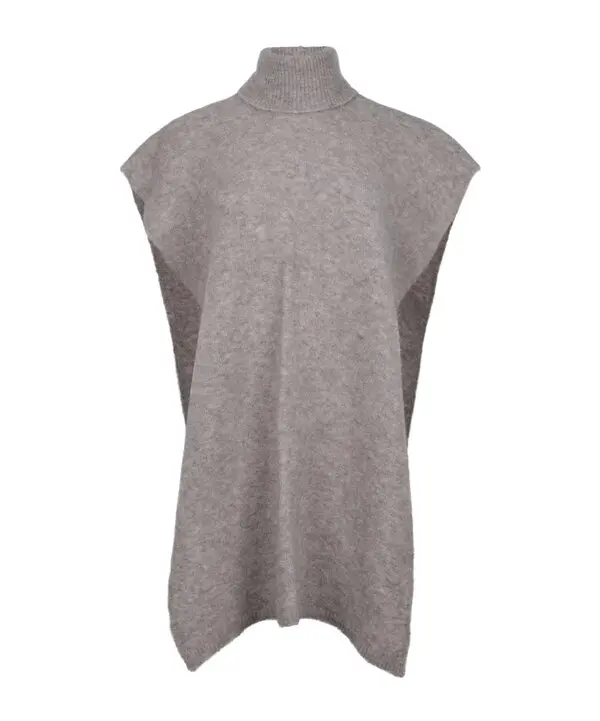 ALYSI Sleeveless High Neck Cape
