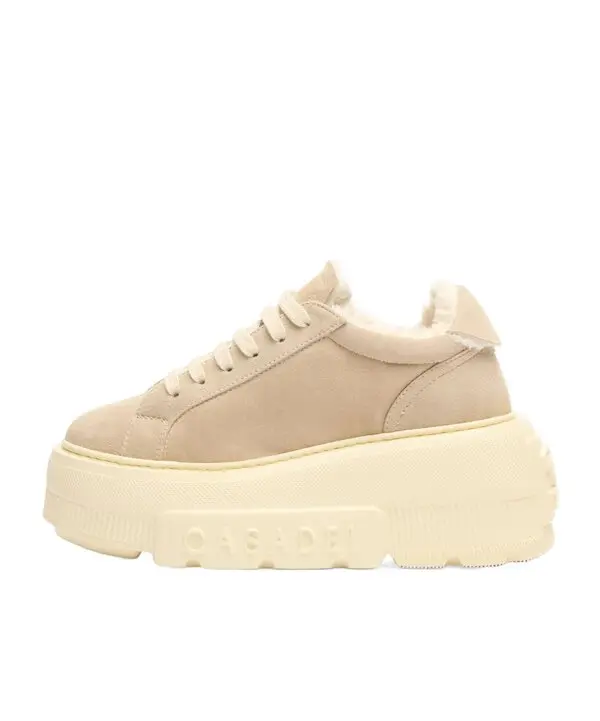 Casadei Platform Shearling Sneakers