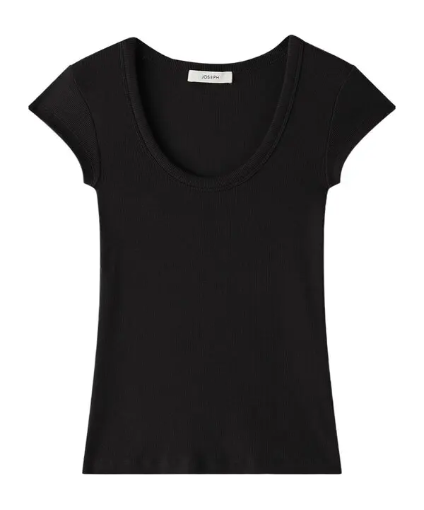 JOSEPH Saba Ribbed Top