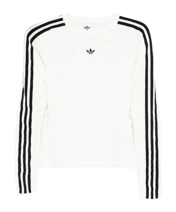 Adidas Three-stripe Logo Detail Sweater - No
