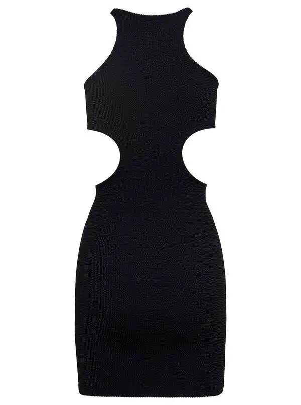 REINA OLGA Halterneck Ribbed Dress With Waist Cut-outs