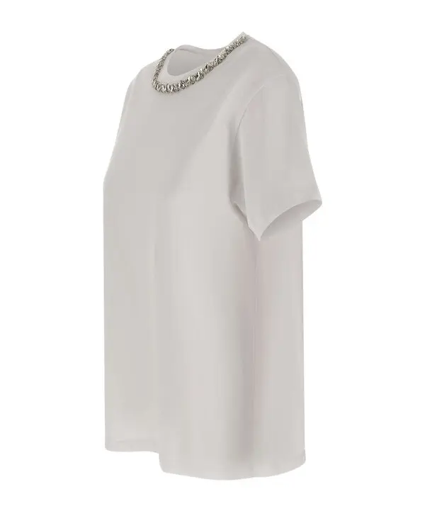 KAOS Icona Embellished Neck T-shirt