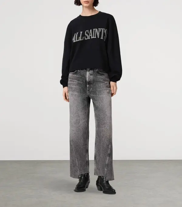 ALLSAINTS Organic Cotton Embroidered Dash Sweatshirt
