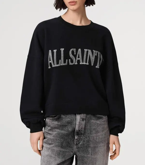 ALLSAINTS Organic Cotton Embroidered Dash Sweatshirt