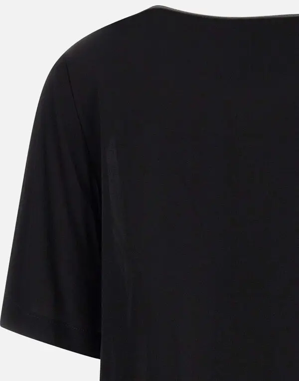 KAOS Short Sleeve Top With Satin Trim