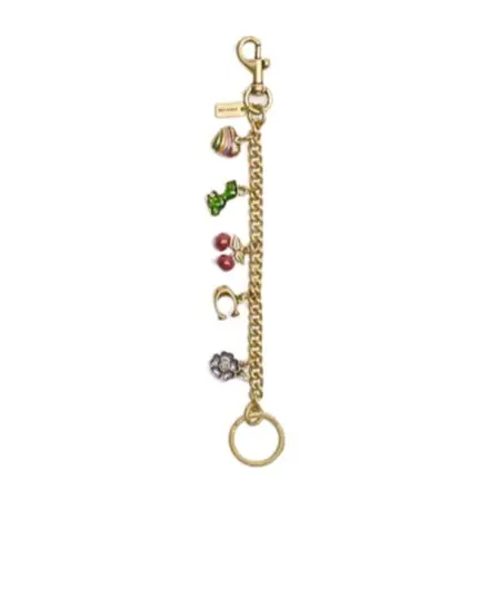 COACH Motif Chain Bag Charm - Nude