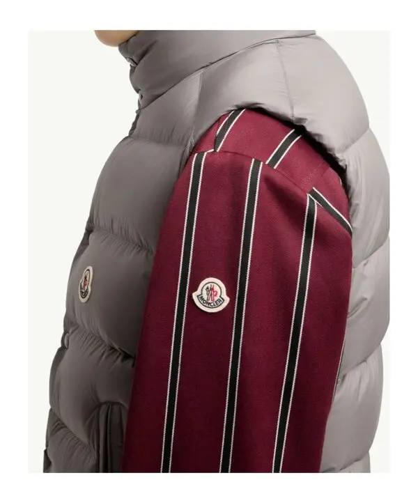 Moncler Tibb Quilted Down Vest With Stand Collar - Grey