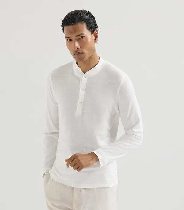 Brunello Cucinelli Linen-cotton Long-sleeve T-shirt