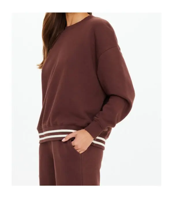 The Upside Toluca Striped Hem Sweatshirt
