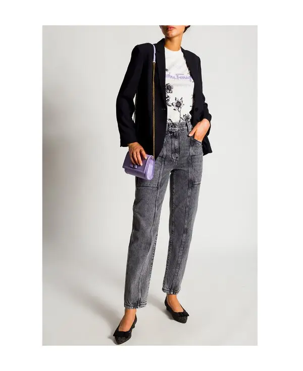 FERRAGAMO Floral Print Cotton T-shirt
