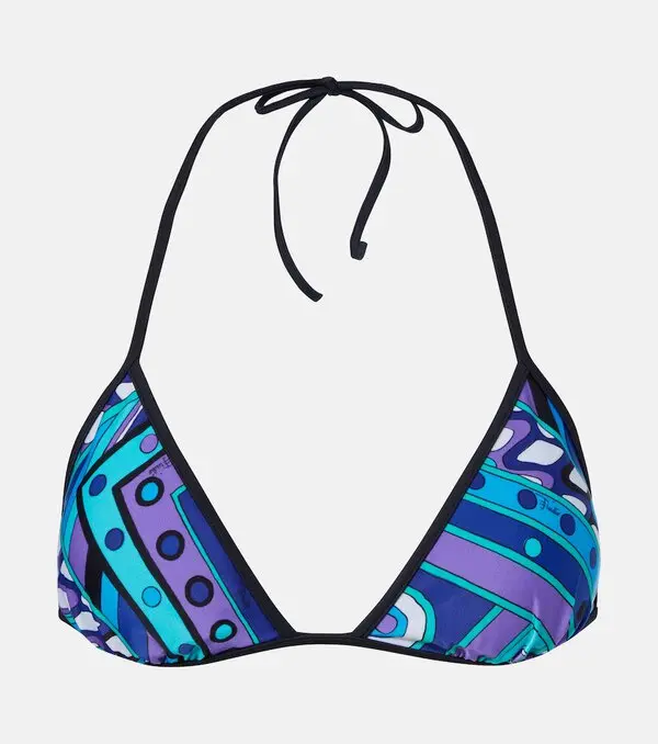 Emilio Pucci Vivara Bikini Top - Blue