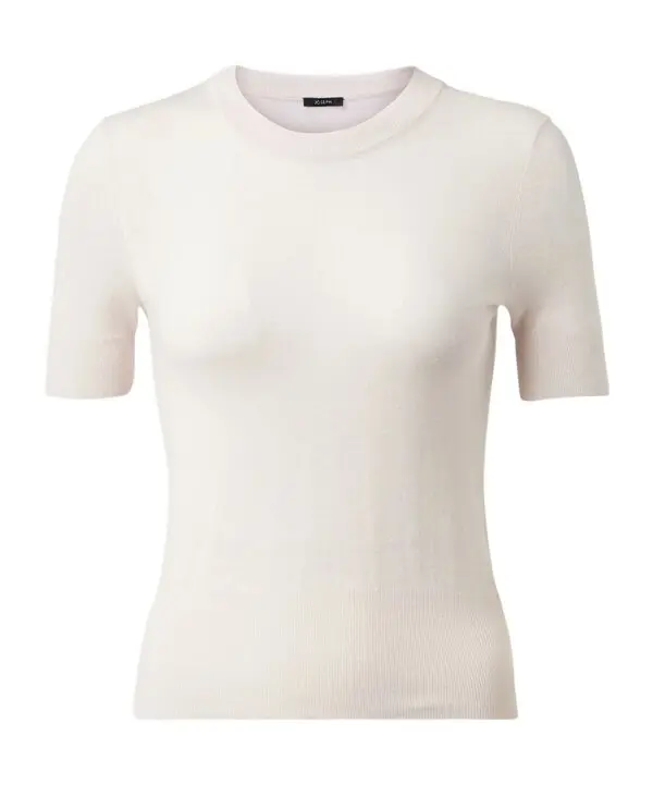 JOSEPH Crew Neck Short-sleeved Sweater - White