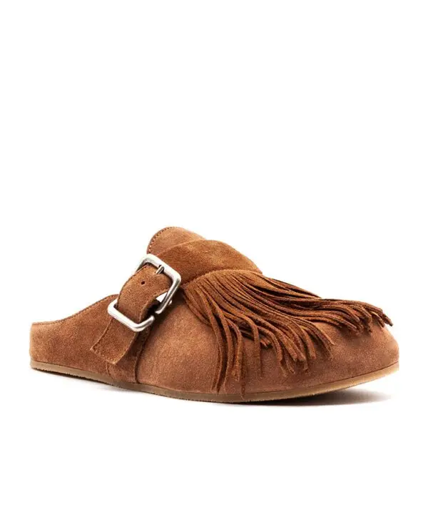 VIC MATIE Fringed Buckle Mules