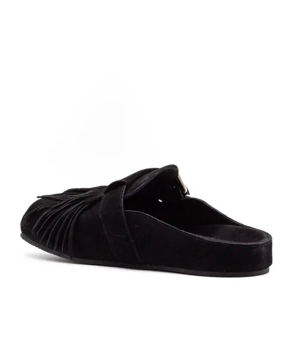VIC MATIE Fringed Buckle Mules