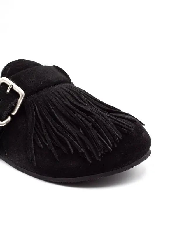 VIC MATIE Fringed Buckle Mules