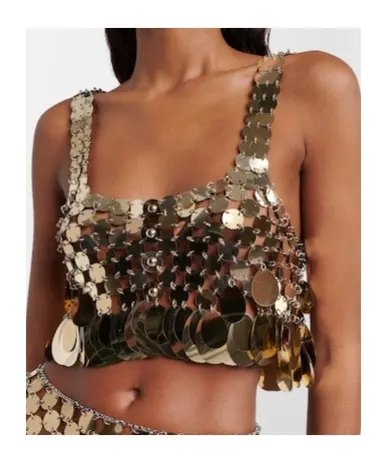 Rabanne Sequined Crop Top