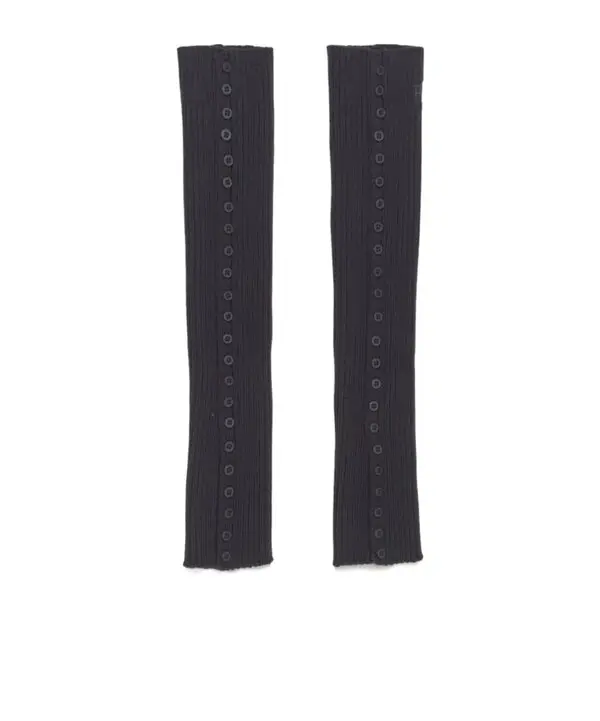 Paloma Wool Prior Buttoned Knitted Leg Warmers - Black