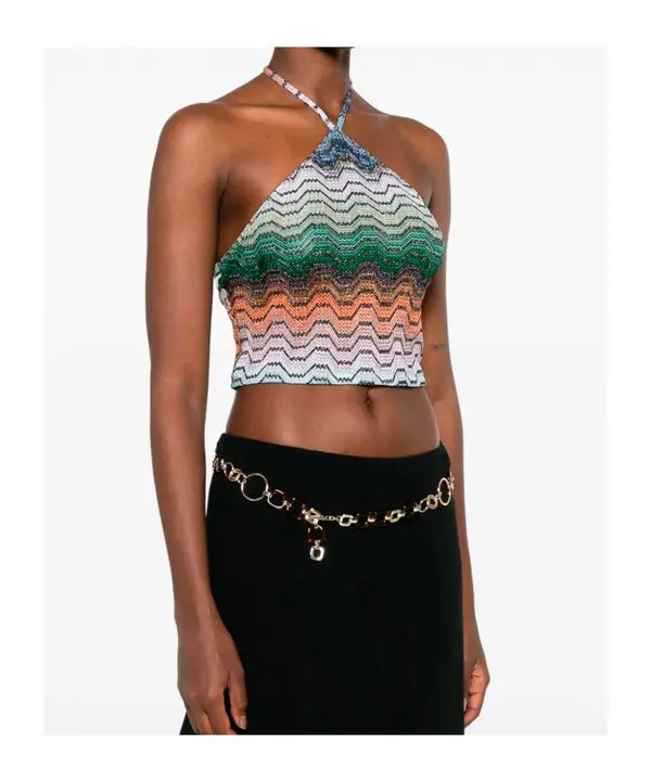 Missoni Zigzag-knit Halterneck Top