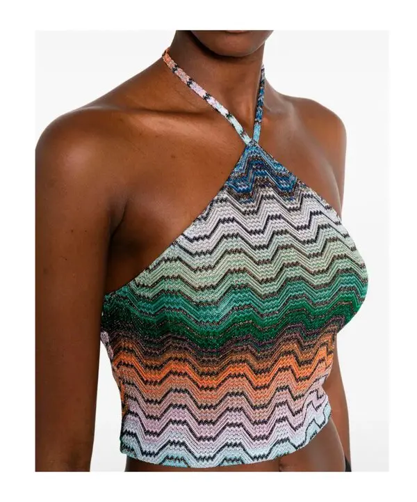 Missoni Zigzag-knit Halterneck Top
