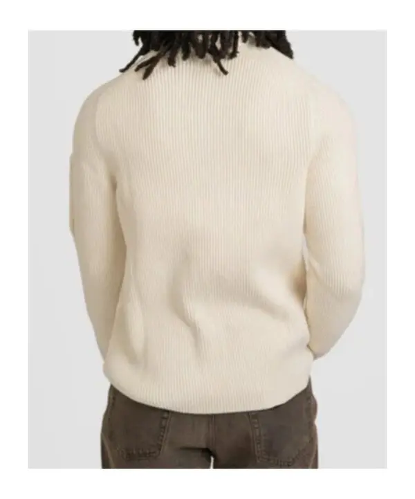 C.P. COMPANY Ribbed Crew Neck Sweater With Logo Detail