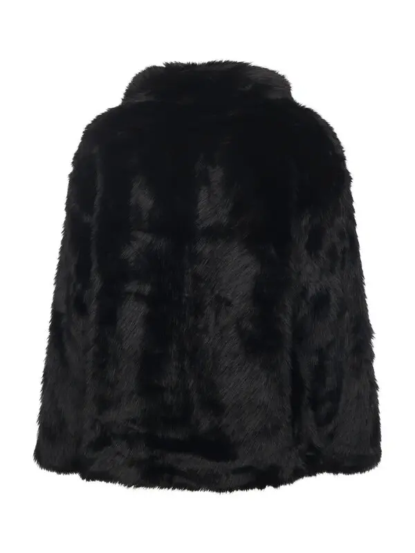 V73 Long Sleeved Coat With Eco-fur Collar
