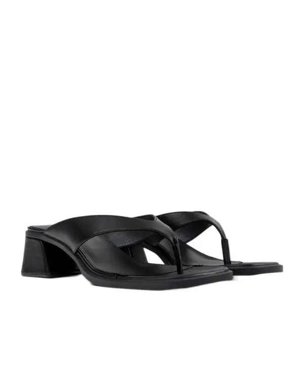 Camper Leather Thong Heeled Sandals