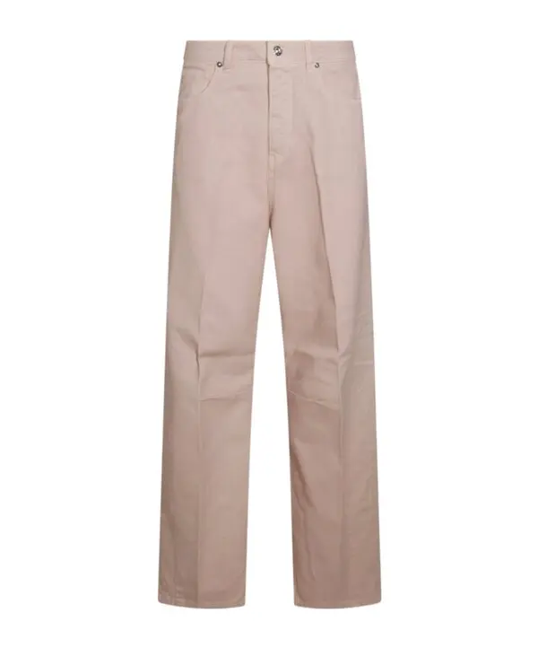 NINE:INTHE:MORNING Logo Patch Straight-leg Jeans - Nude