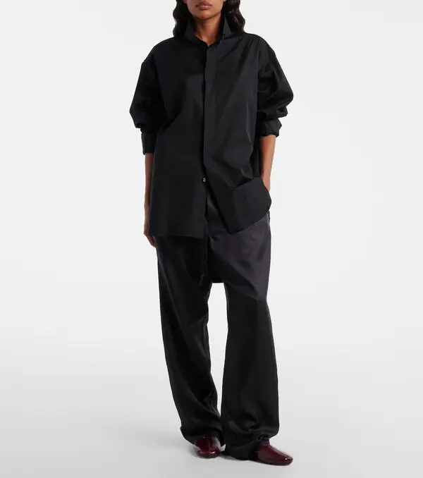 Phoebe Philo Silk Twill Wide-leg Pants