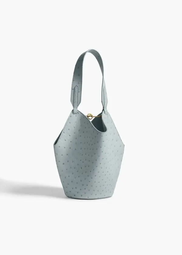 Khaite Ostrich Mini Lotus Tote - Frost