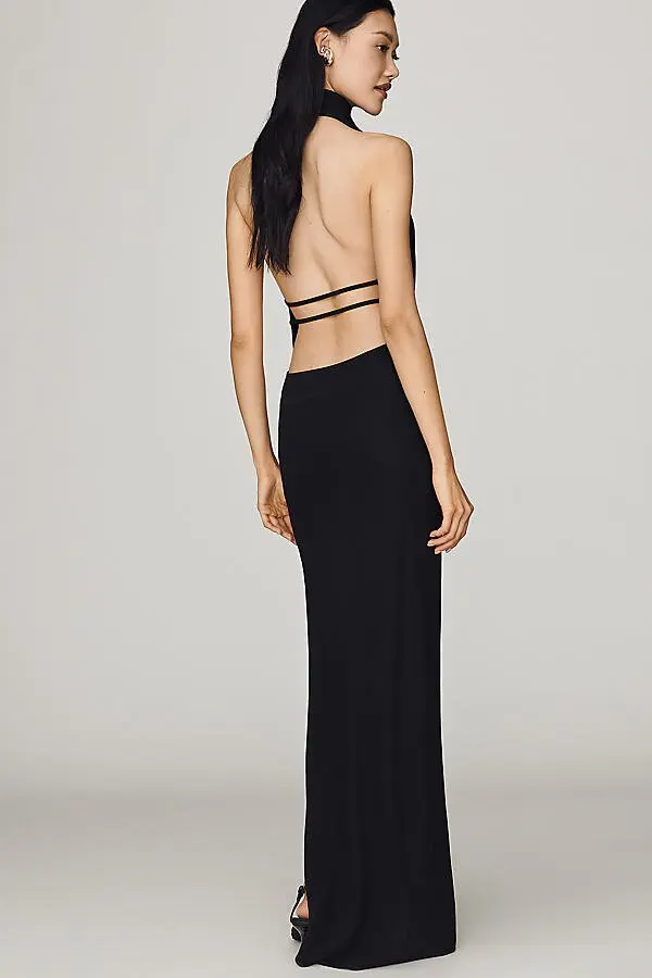 Misha Collection Plunge Maxi Dress
