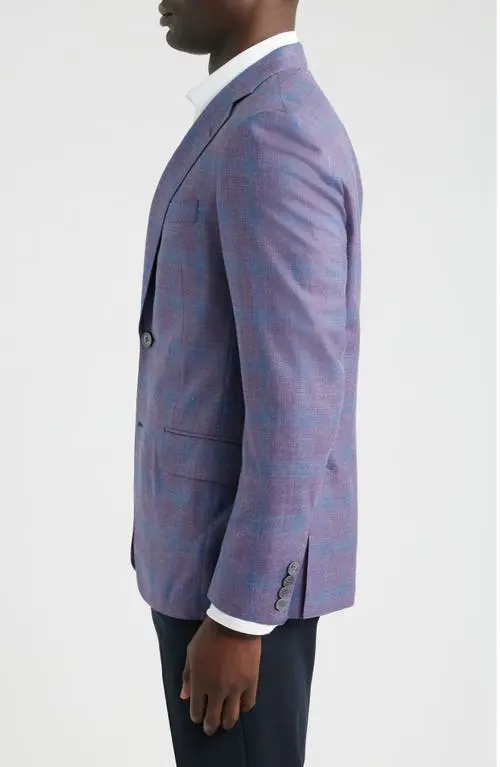 HERITAGE GOLD Plaid Wool Blend Sport Coat
