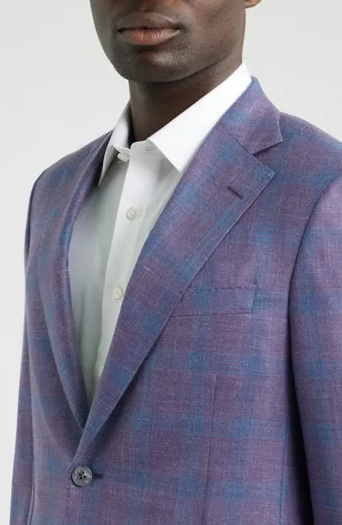 HERITAGE GOLD Plaid Wool Blend Sport Coat