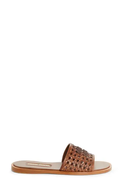 Miu Miu Woven Slide Sandal