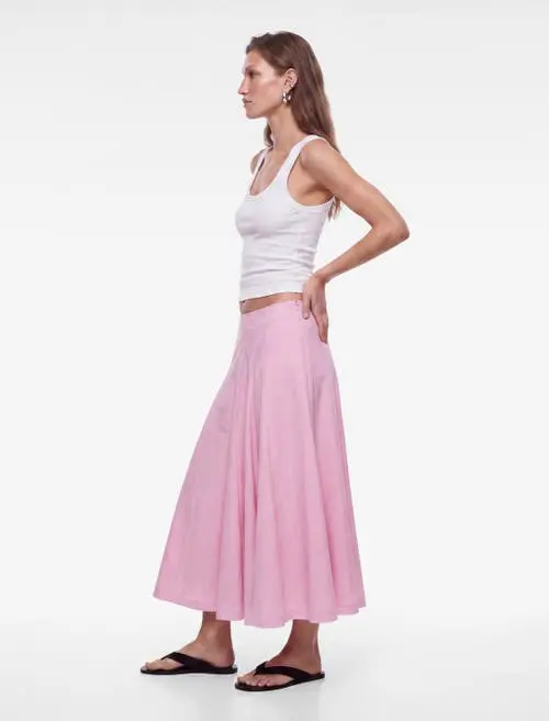 Koton Zdnu 81041892 A-line Pleated Cotton Midi Skirt