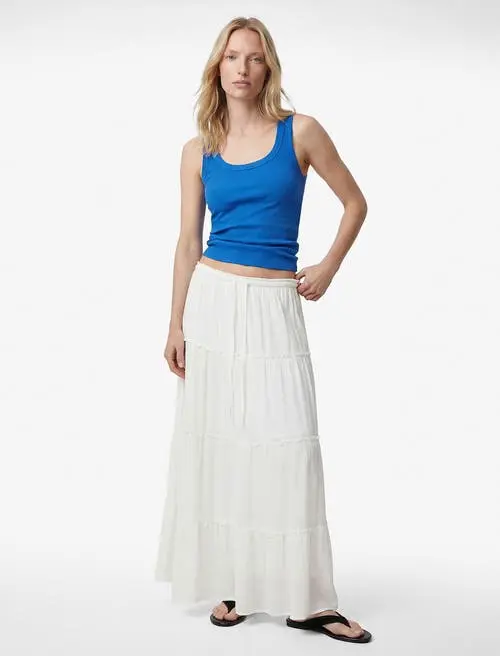 ZDNU 81041892 Scoop Neck Ribbed Cotton Tank Top