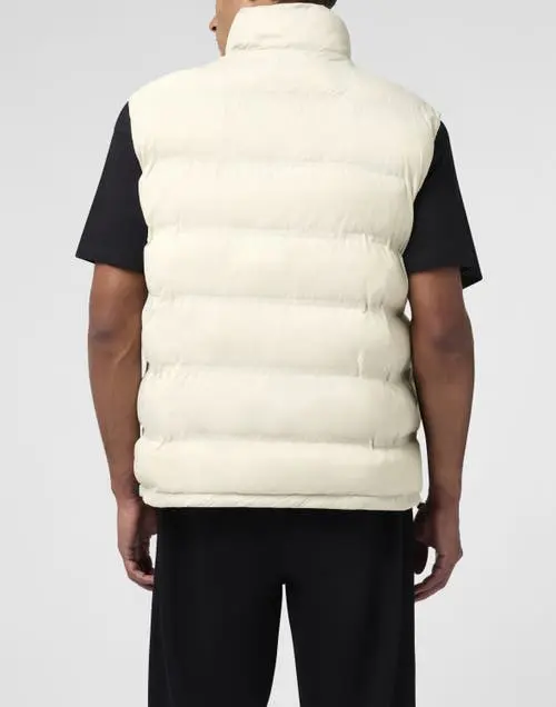 PLEIN SPORT Lightweight Padded Vest With Tiger Scratch Print - Grey