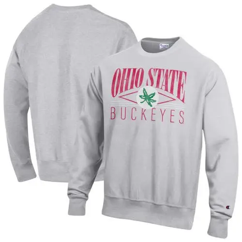 Champion Ohio State Buckeyes Reverse Weave Fleece Sweatshirt - Gray