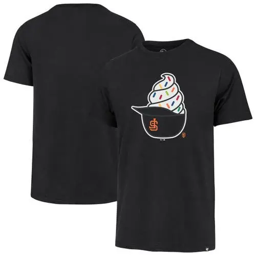 '47 San Francisco Giants Ice Cream Helmet Franklin T-shirt - Black