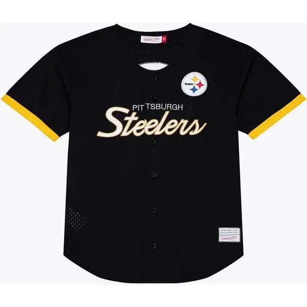 Mitchell & Ness Pittsburgh Steelers Head Coach Mesh Full-button Fashion Jersey - Black