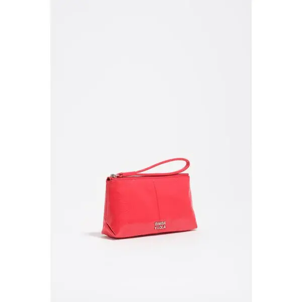 Bimba Y Lola Small Shiny Leather Coin Purse - Acid Red
