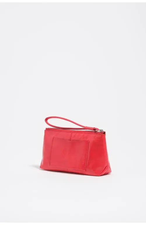 Bimba Y Lola Small Shiny Leather Coin Purse - Acid Red